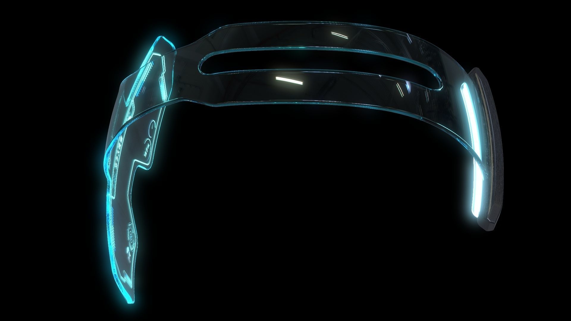 Sci Fi Helmet Goggles Glasses 3D model | CGTrader