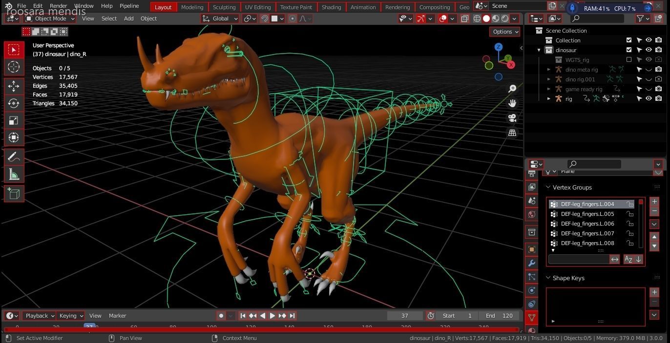 3D model dinosaur 3d model VR / AR / low-poly | CGTrader