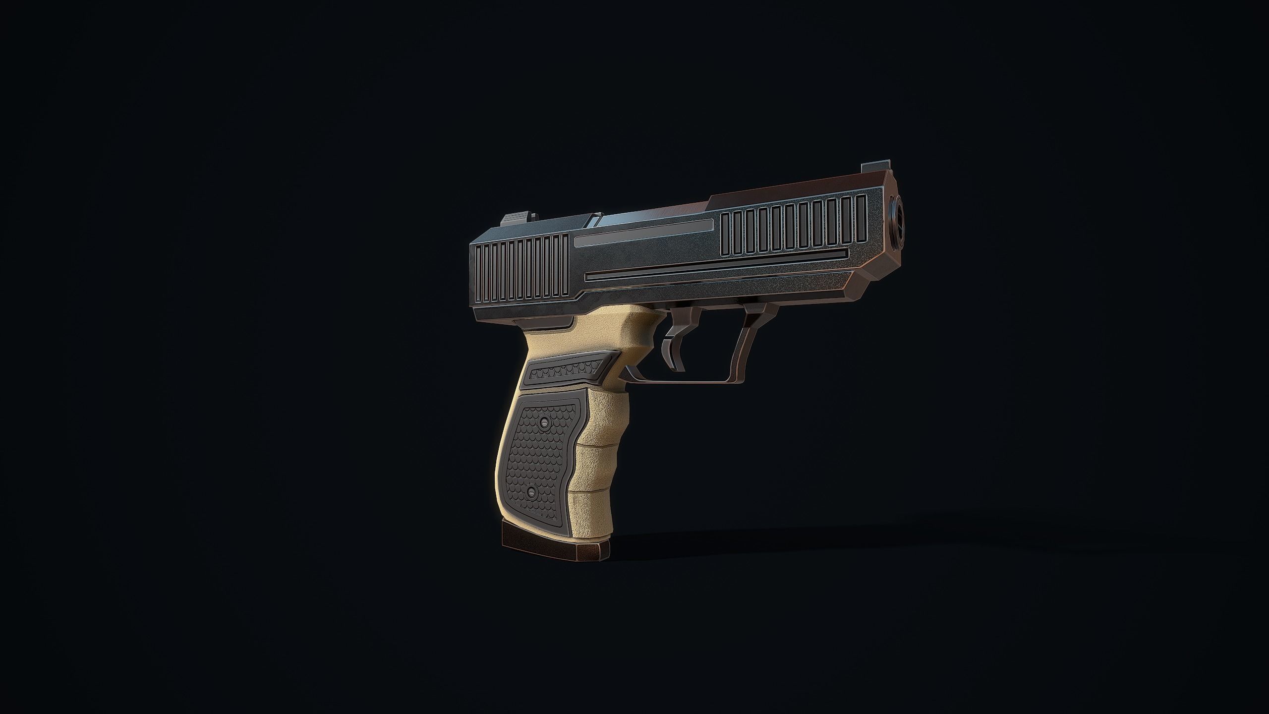 3D model Tactical compact pistol VR / AR / low-poly | CGTrader