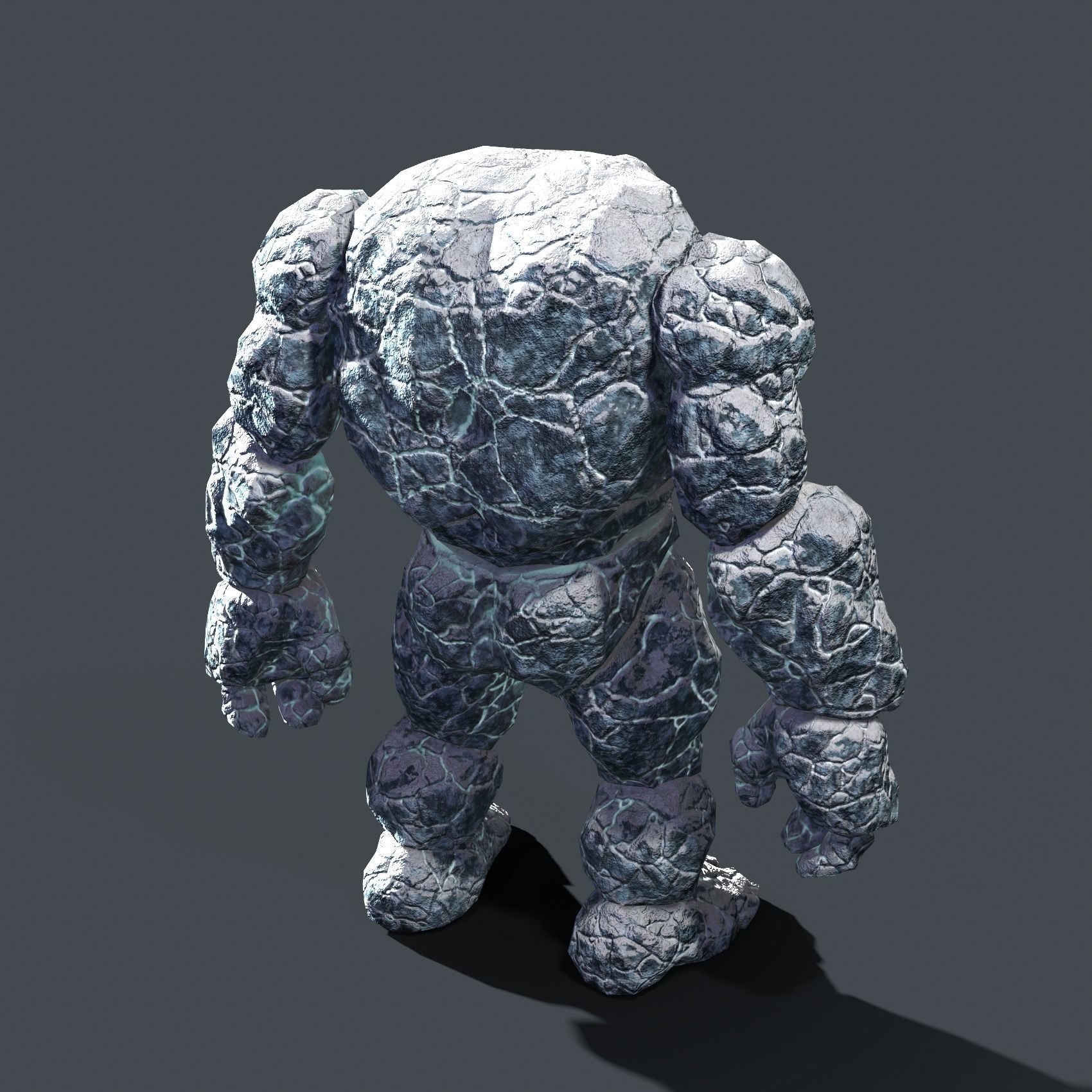 3D model Elemental Golem - Ice Snowy - VR / AR / low-poly | CGTrader