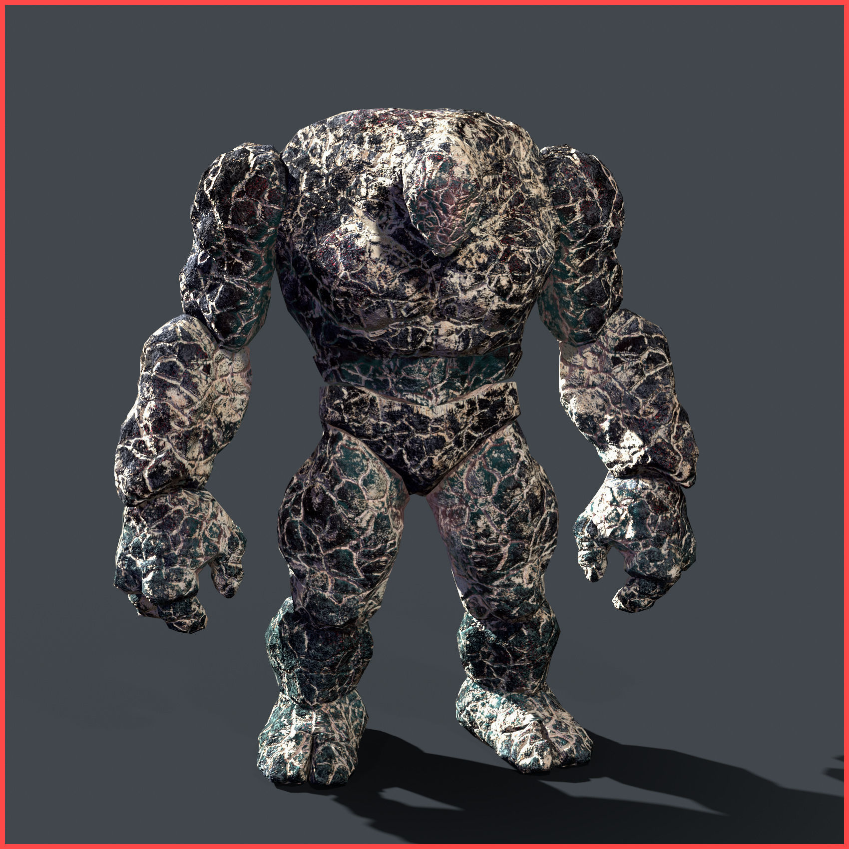 3D model Elemental Golem - Rock Sand - VR / AR / low-poly | CGTrader