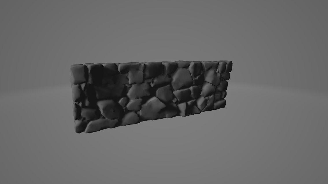 Stone wall free VR / AR / low-poly 3D model rigged | CGTrader