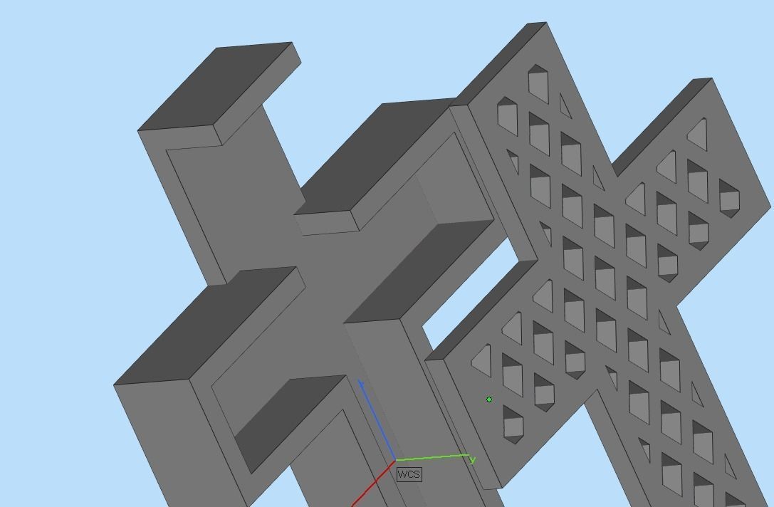 simple golden cross 3D model 3D printable | CGTrader