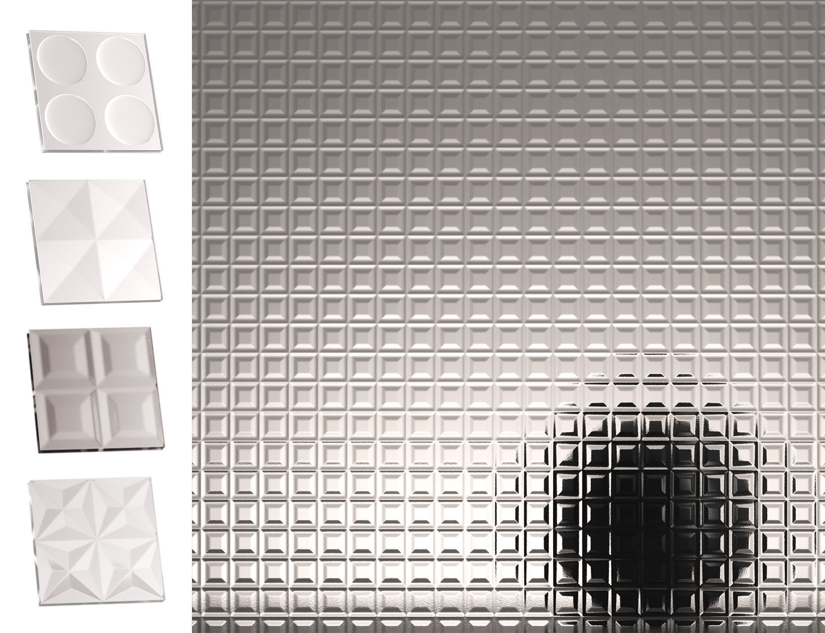 Texture Fluted Glass Set 02 VR / AR / low-poly | CGTrader