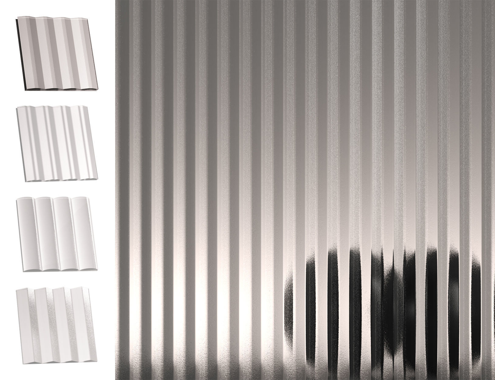Texture Fluted Glass Set 03 VR / AR / low-poly | CGTrader Texture Fluted Glass Set 03 VR / AR / low-poly | CGTrader