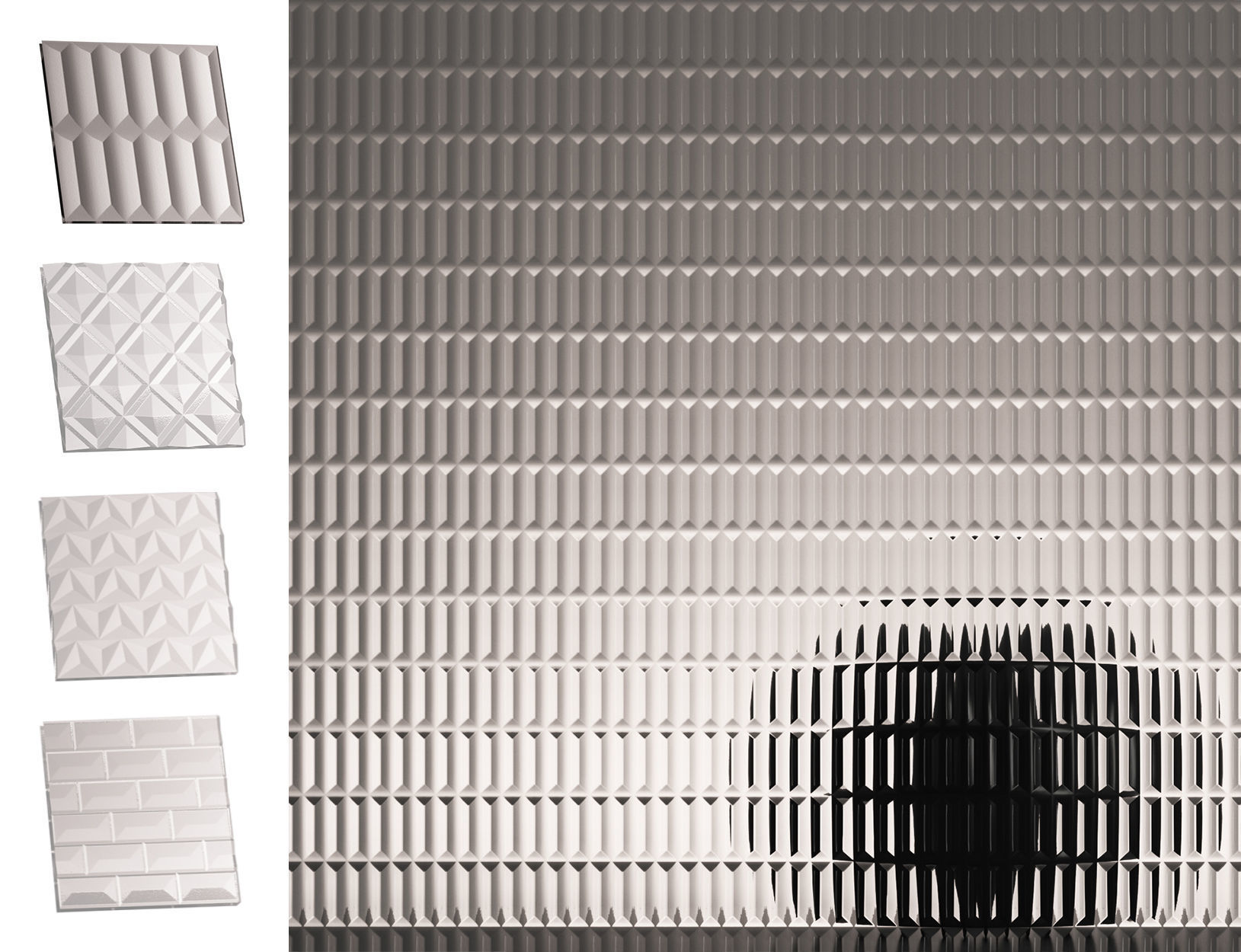 Texture Fluted Glass Set 06 VR / AR / low-poly | CGTrader