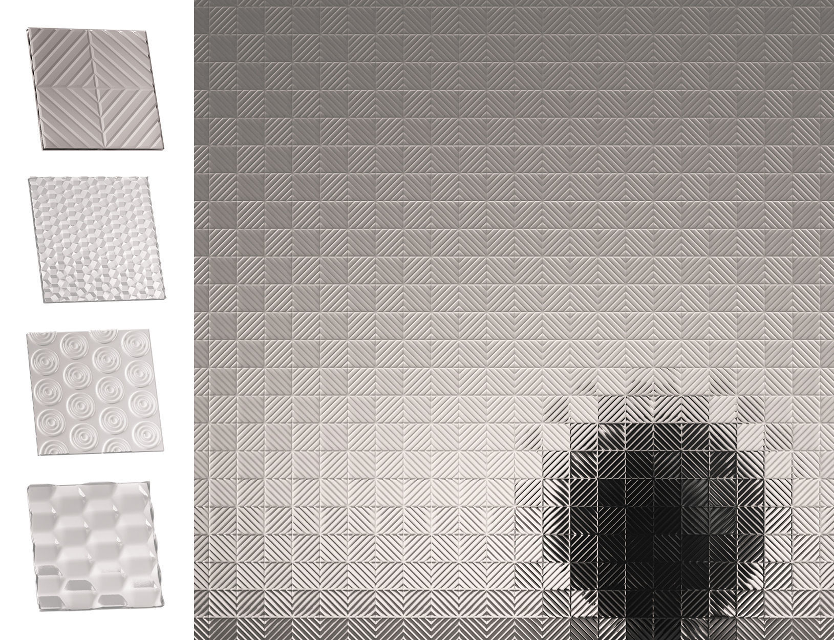 Texture Fluted glass Set 11 VR / AR / low-poly | CGTrader