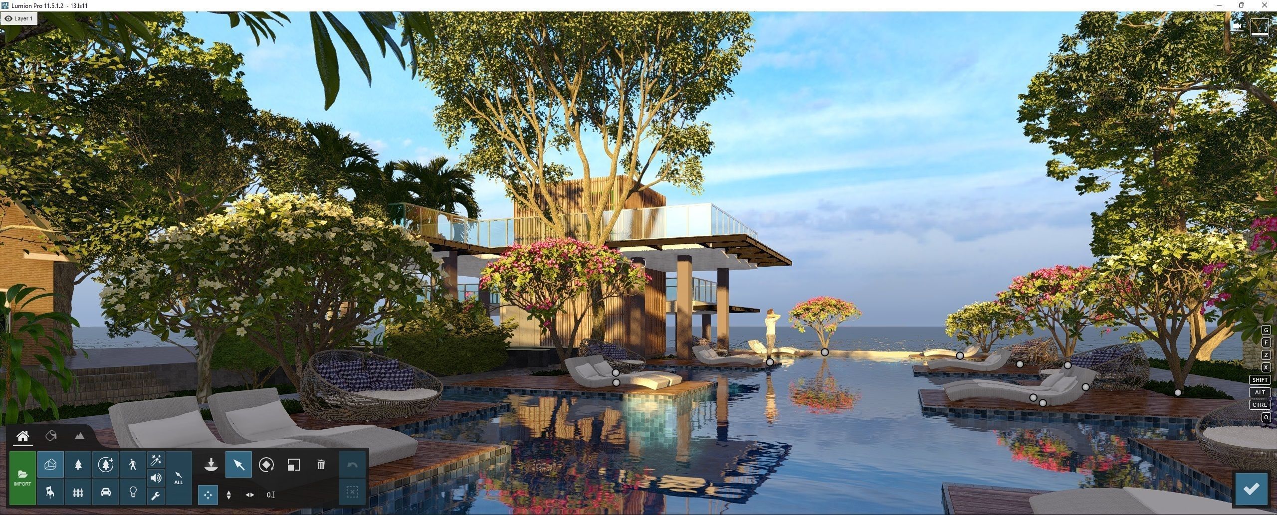 SCENE LUMION 11 5 AND ABOVE BEACH BY YOGA4ARCH 3D model | CGTrader