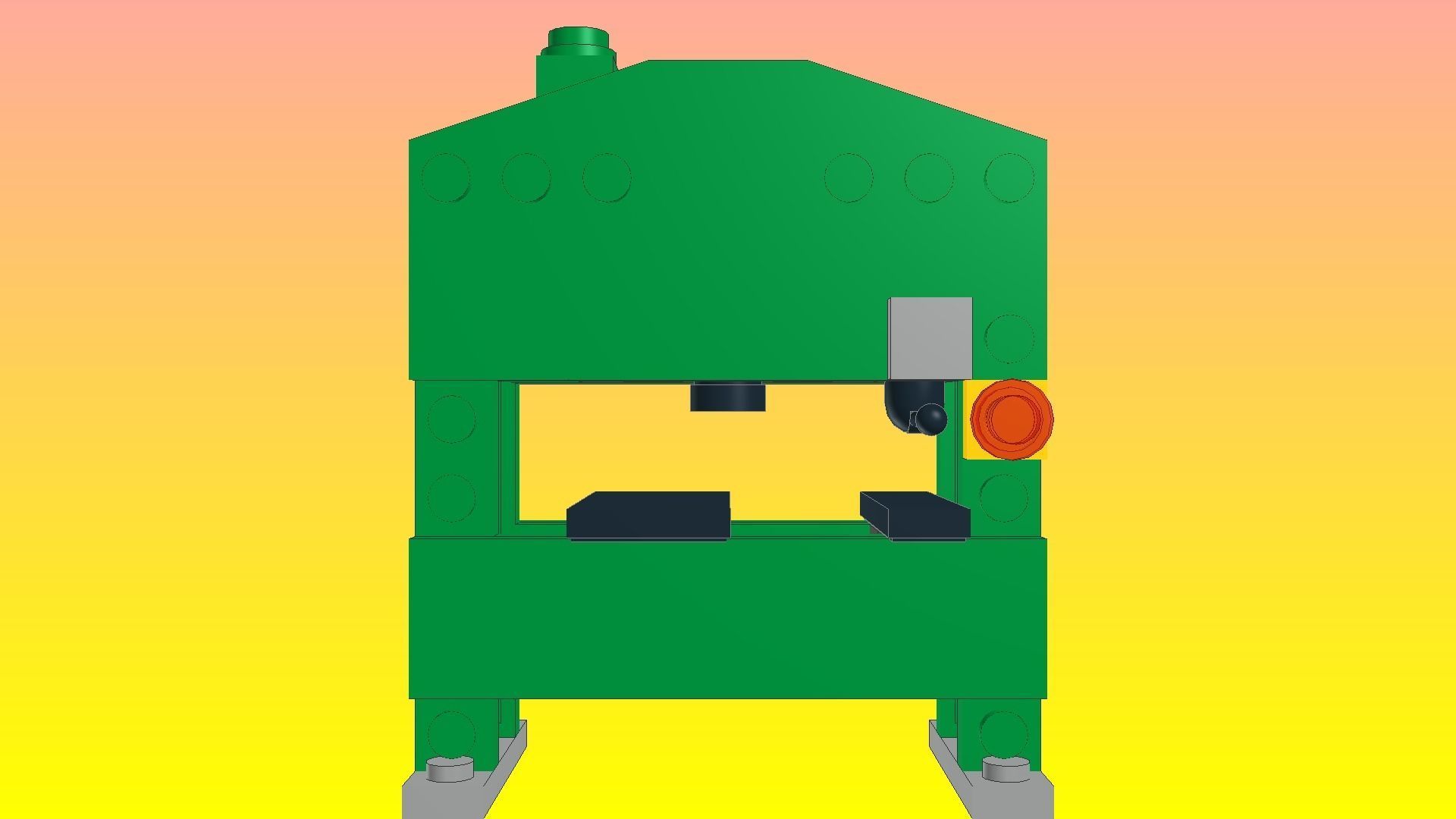 Lego Hydraulic Press Model 516 3D model | CGTrader