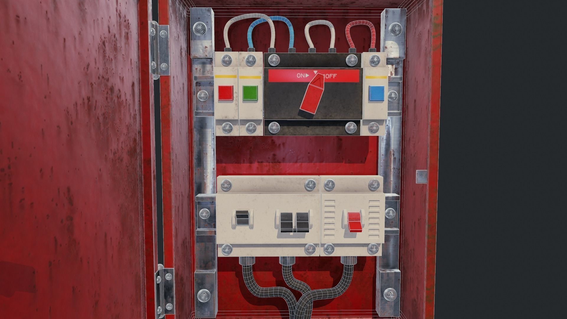 Electrical Fuse Box - Tutorial Included 3D model | CGTrader
