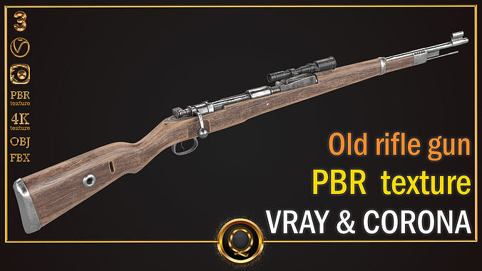 Old rifle gun 3D model | CGTrader