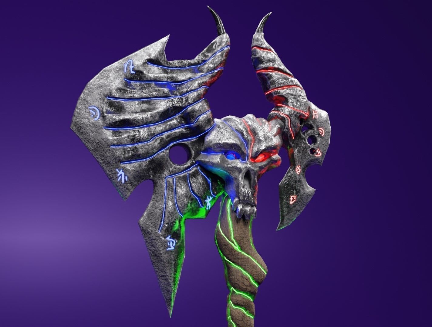 3D model Magic axe VR / AR / low-poly | CGTrader