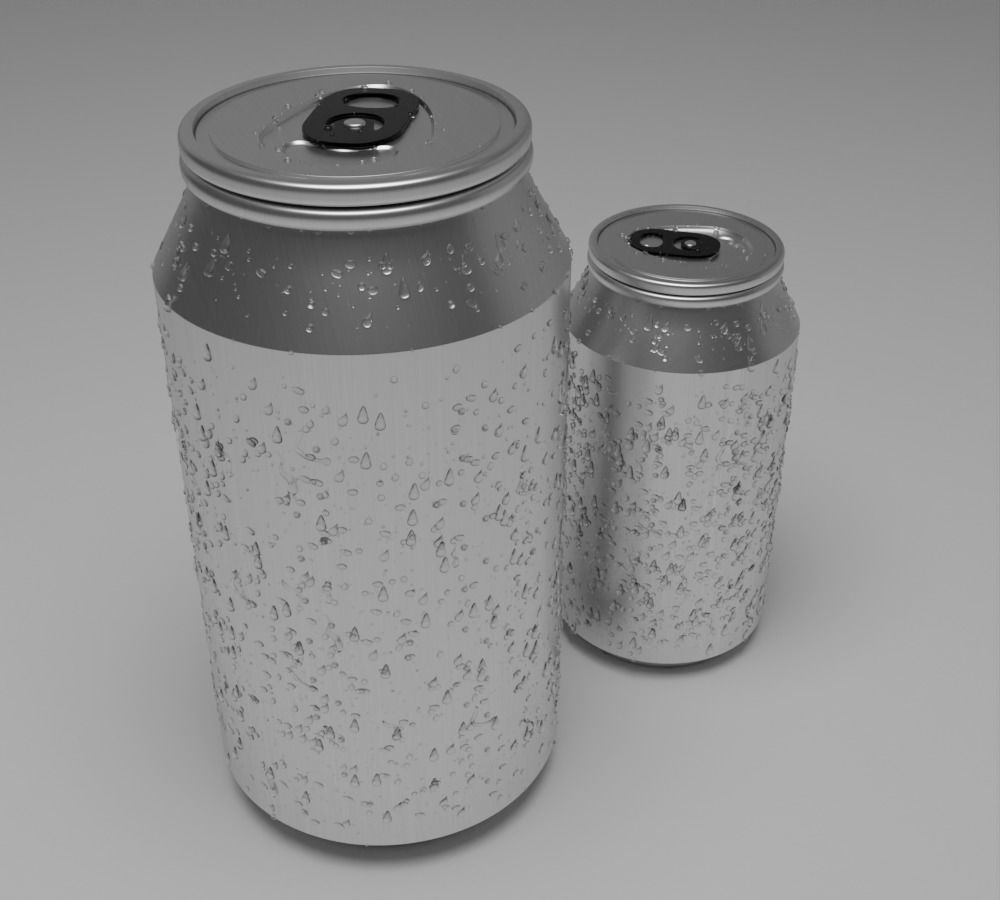 Beer can without label free 3D model | CGTrader