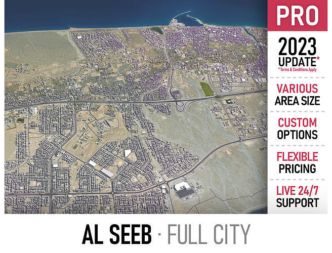 3D model Al Seeb VR / AR / low-poly | CGTrader