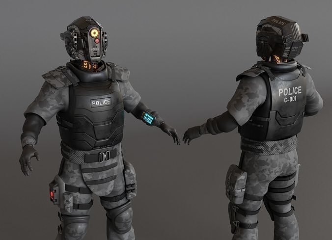 Futuristic Police Officer