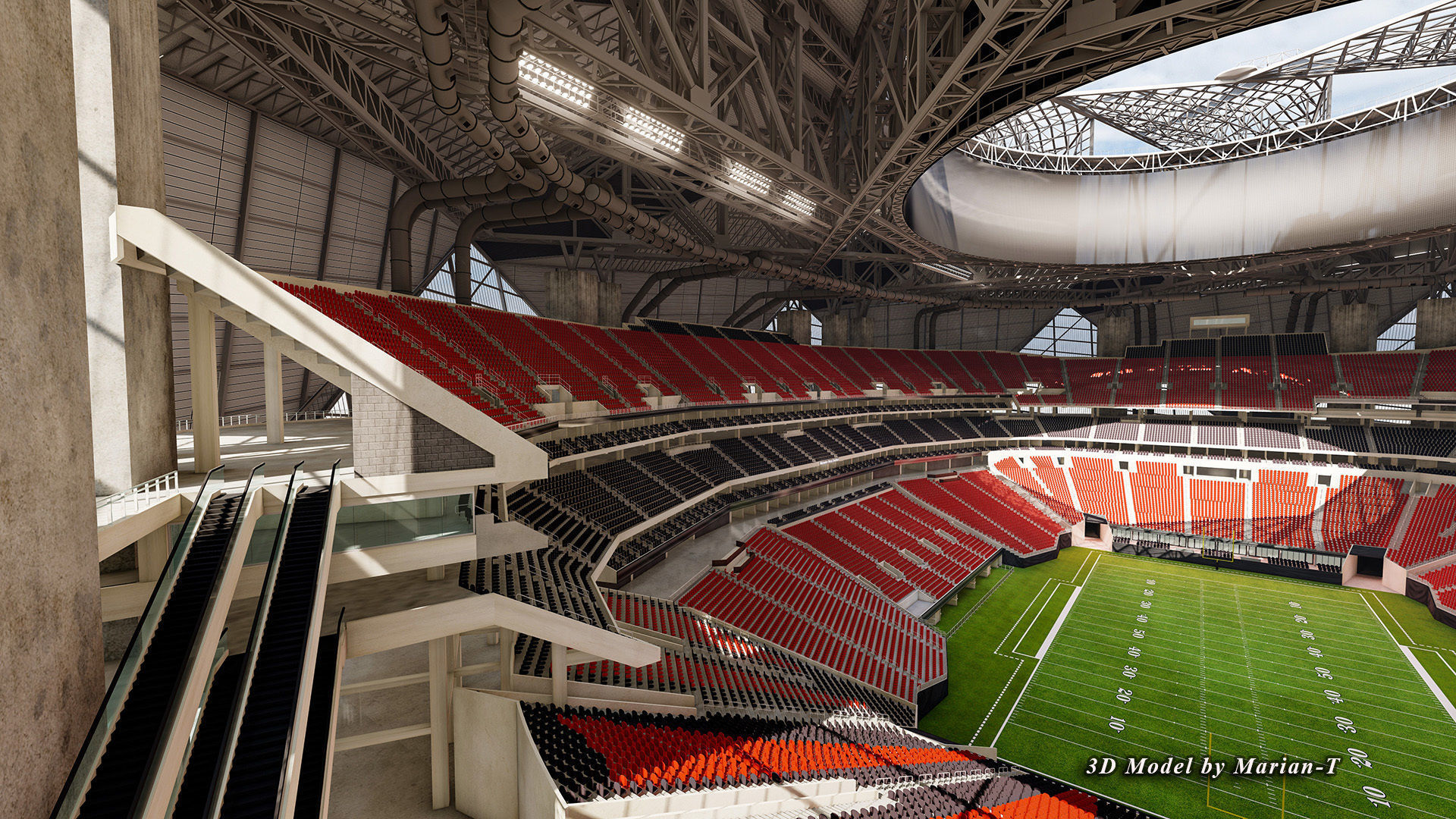 3D model Mercedes-Benz Stadium Atlanta USA VR / AR / low-poly | CGTrader