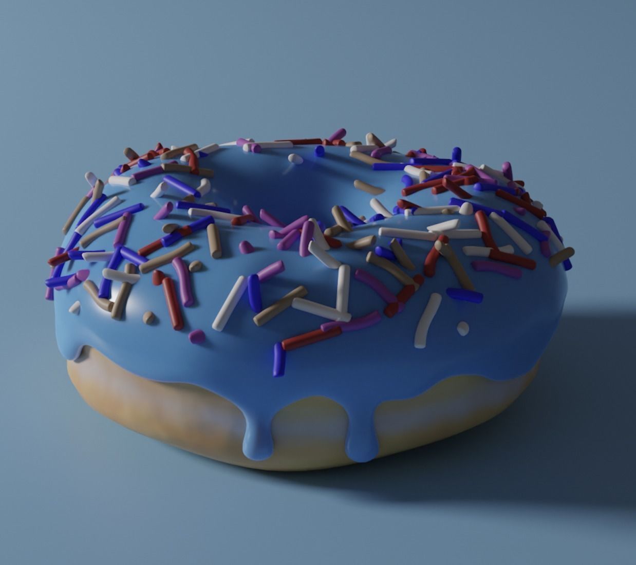 3D Blue Donut Model 3D model | CGTrader