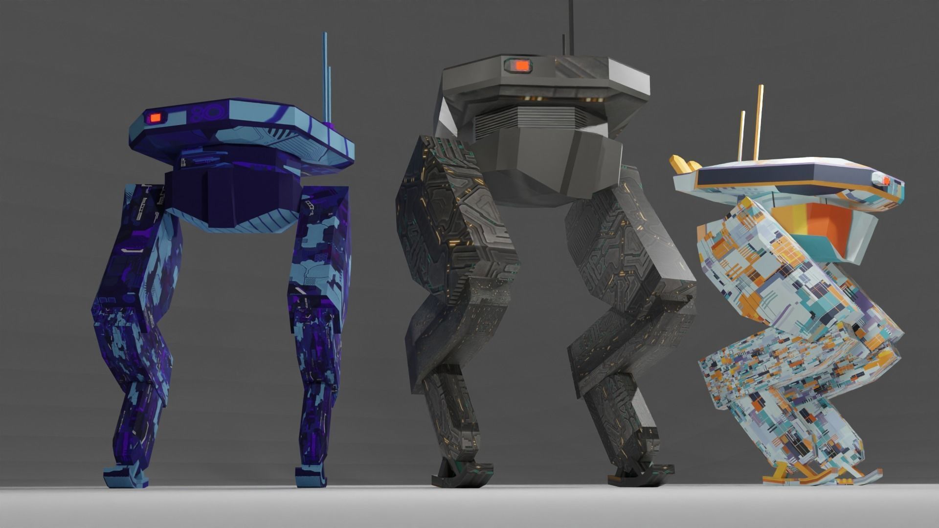 Low-Poly Mech free VR / AR / low-poly 3D model | CGTrader