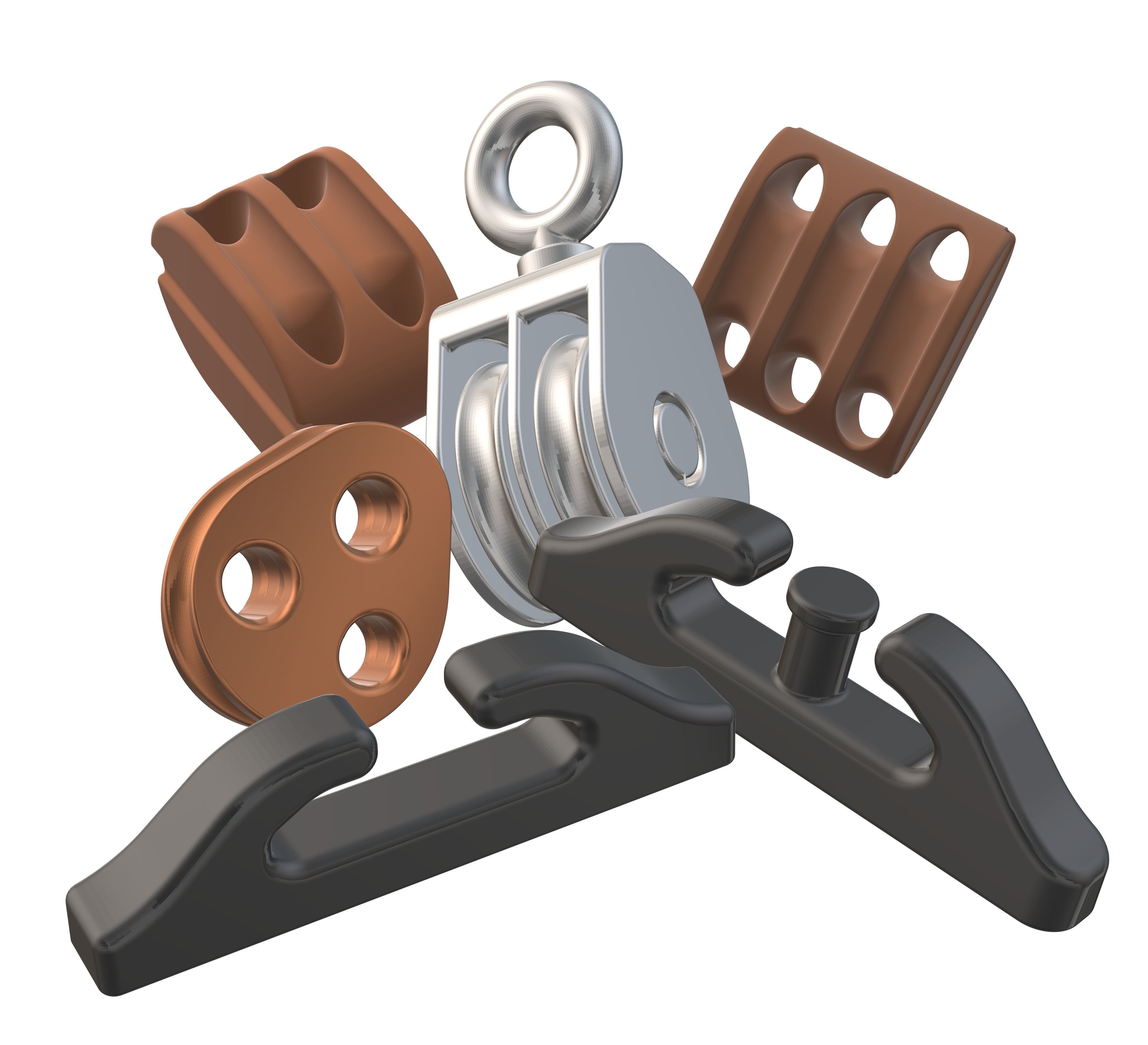 Model ship rigging fittings for resin printing 3D model 3D printable ...