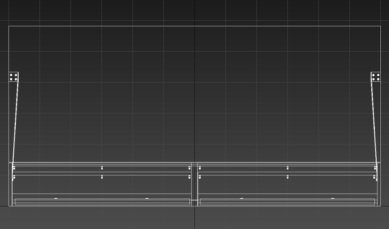 Wall mounted folding desk 3D model | CGTrader