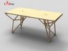 DXF File for CNC Router Cut Contemporary Plywood Dinner Table 3D model ...