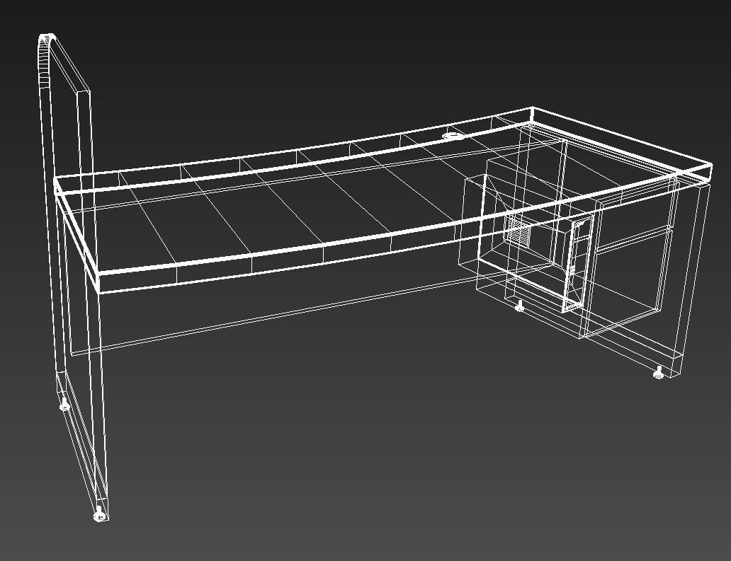 Circular reception desk 3D model | CGTrader