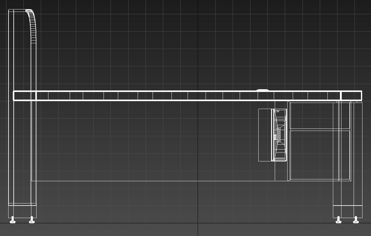 Circular reception desk 3D model | CGTrader