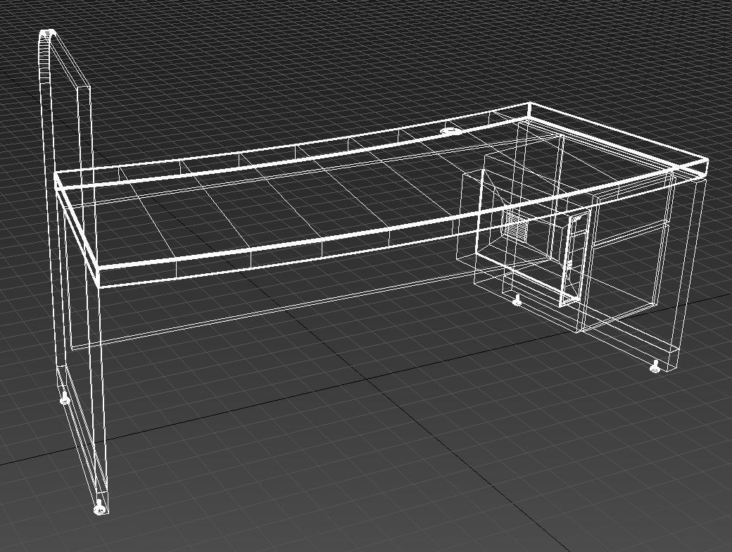 Circular reception desk 3D model | CGTrader