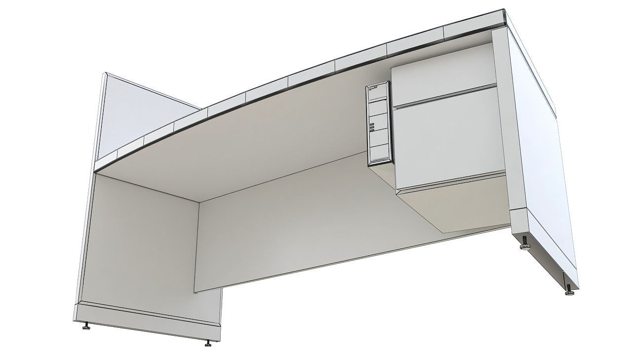 Circular reception desk 3D model | CGTrader