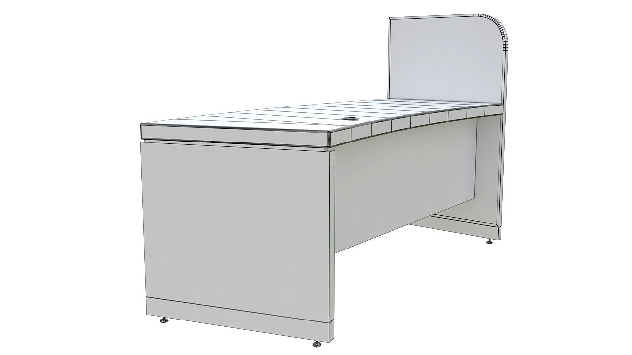 Circular reception desk 3D model | CGTrader