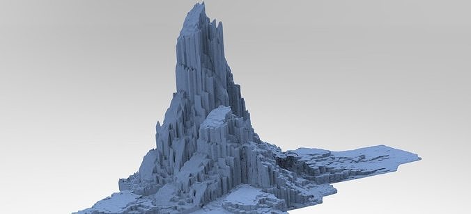 Halo Forerunner Inspired Mountain Rocks 3D model | CGTrader