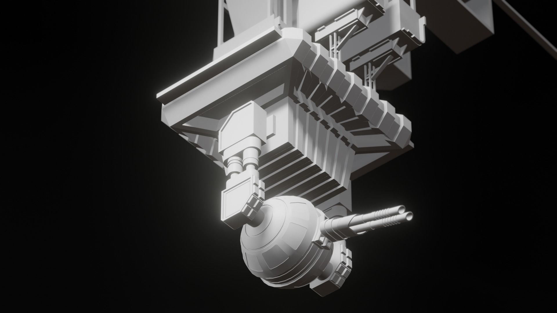 Sci fi laser cannon free 3D model | CGTrader