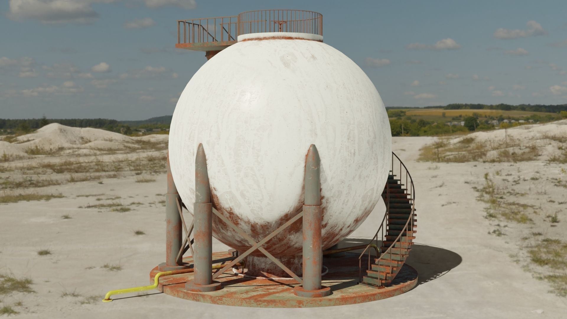 3D model Sphere tank VR / AR / low-poly | CGTrader