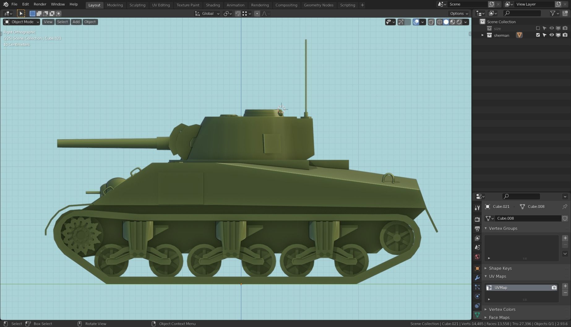 3D model Sherman Tank Base Mesh VR / AR / low-poly | CGTrader