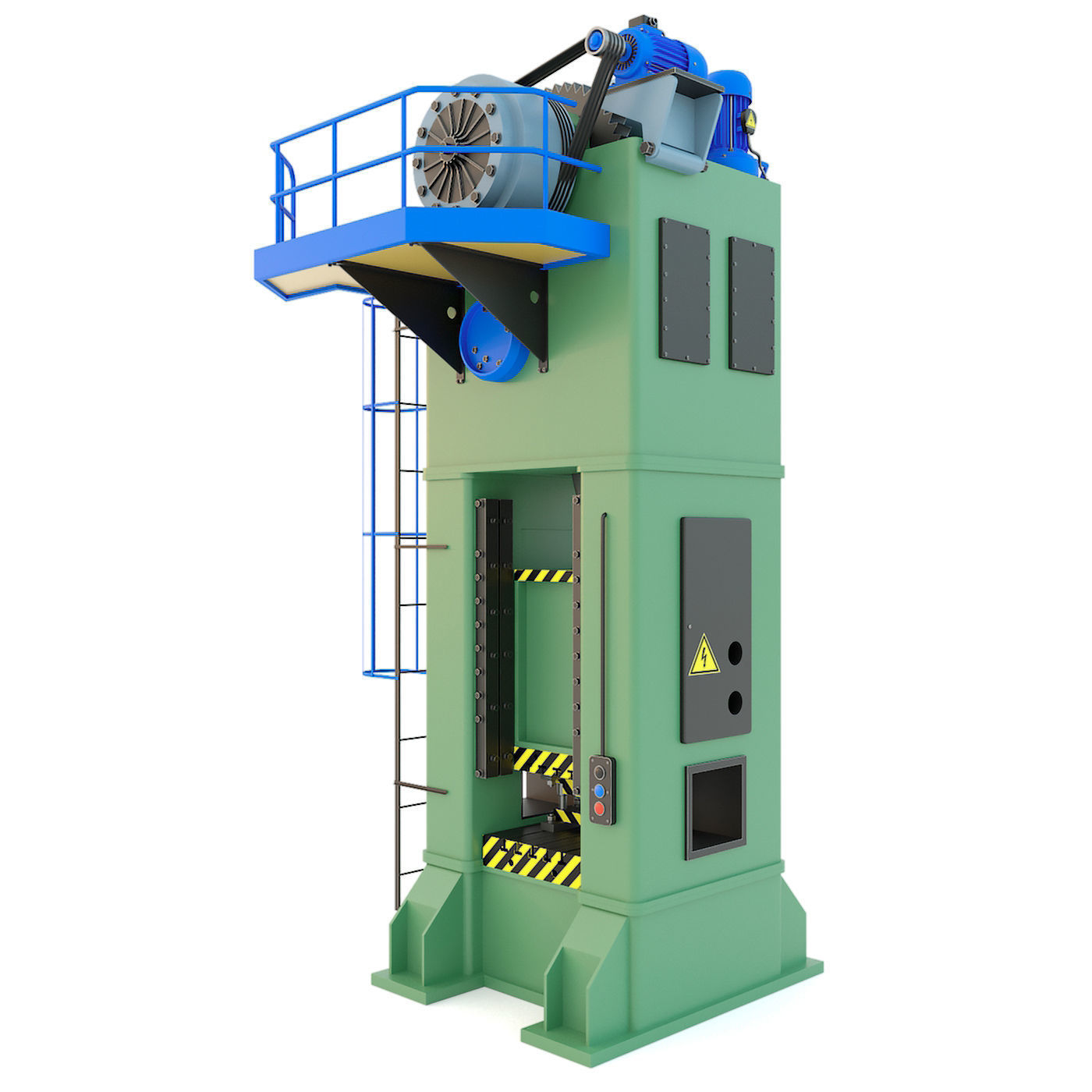 Industrial mechanical press-stamping machine tool KB9536A 3D model ...