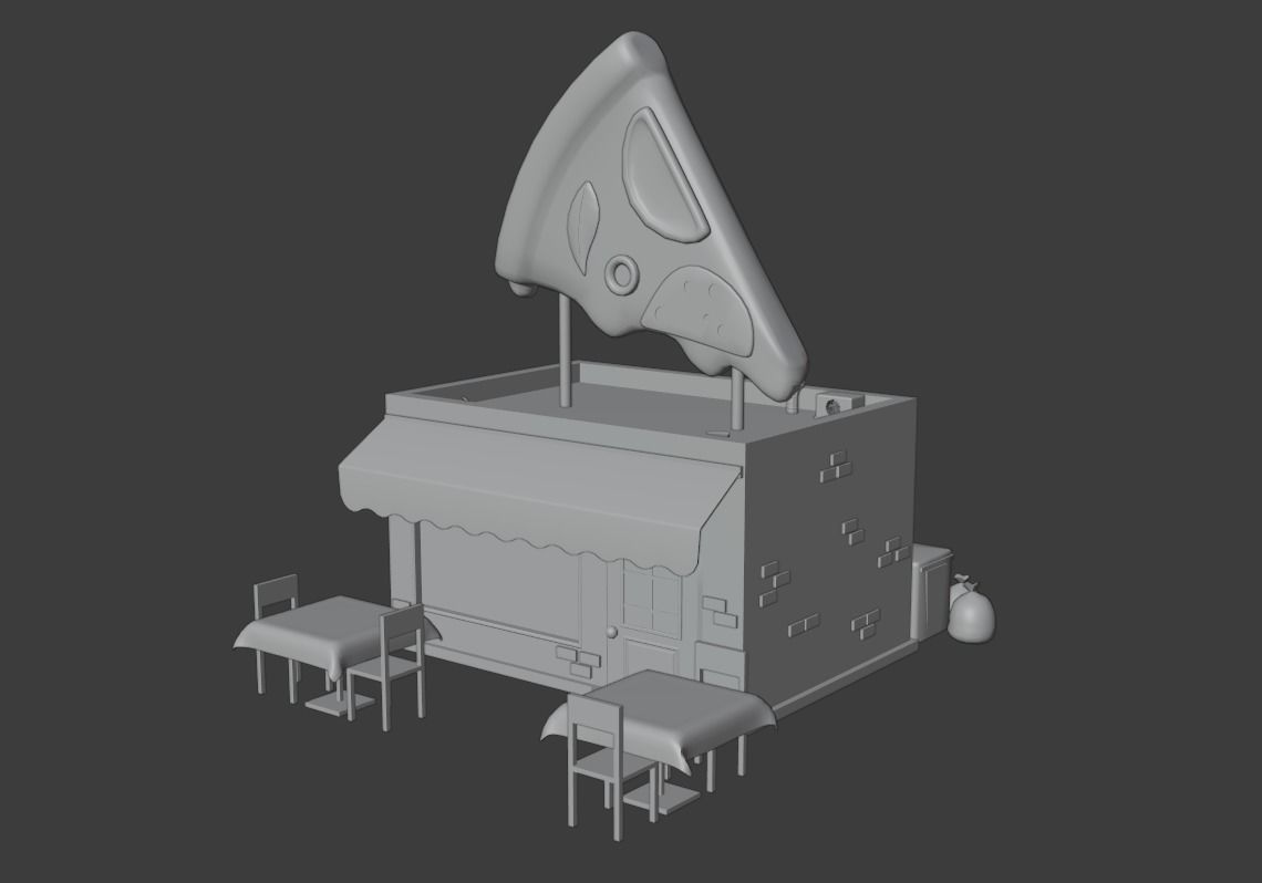 3D model Pizzeria VR / AR / low-poly | CGTrader