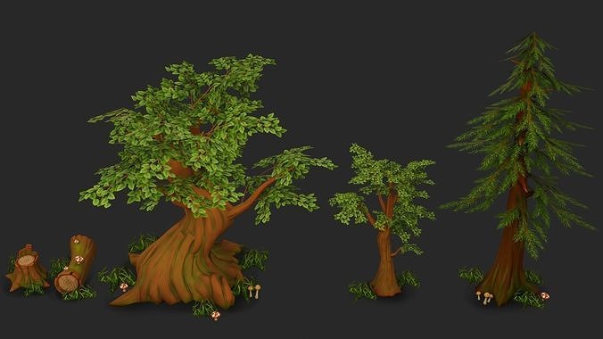 3D model Stylized tree asset VR / AR / low-poly | CGTrader