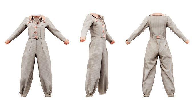 3D model Pilot Bodysuit Open VR / AR / low-poly | CGTrader