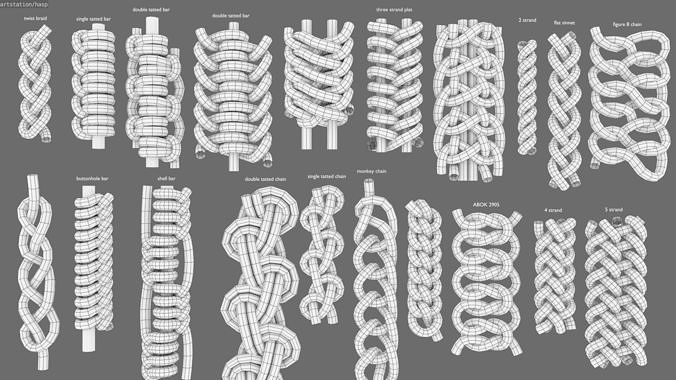 3D model braid bundel VR / AR / low-poly | CGTrader
