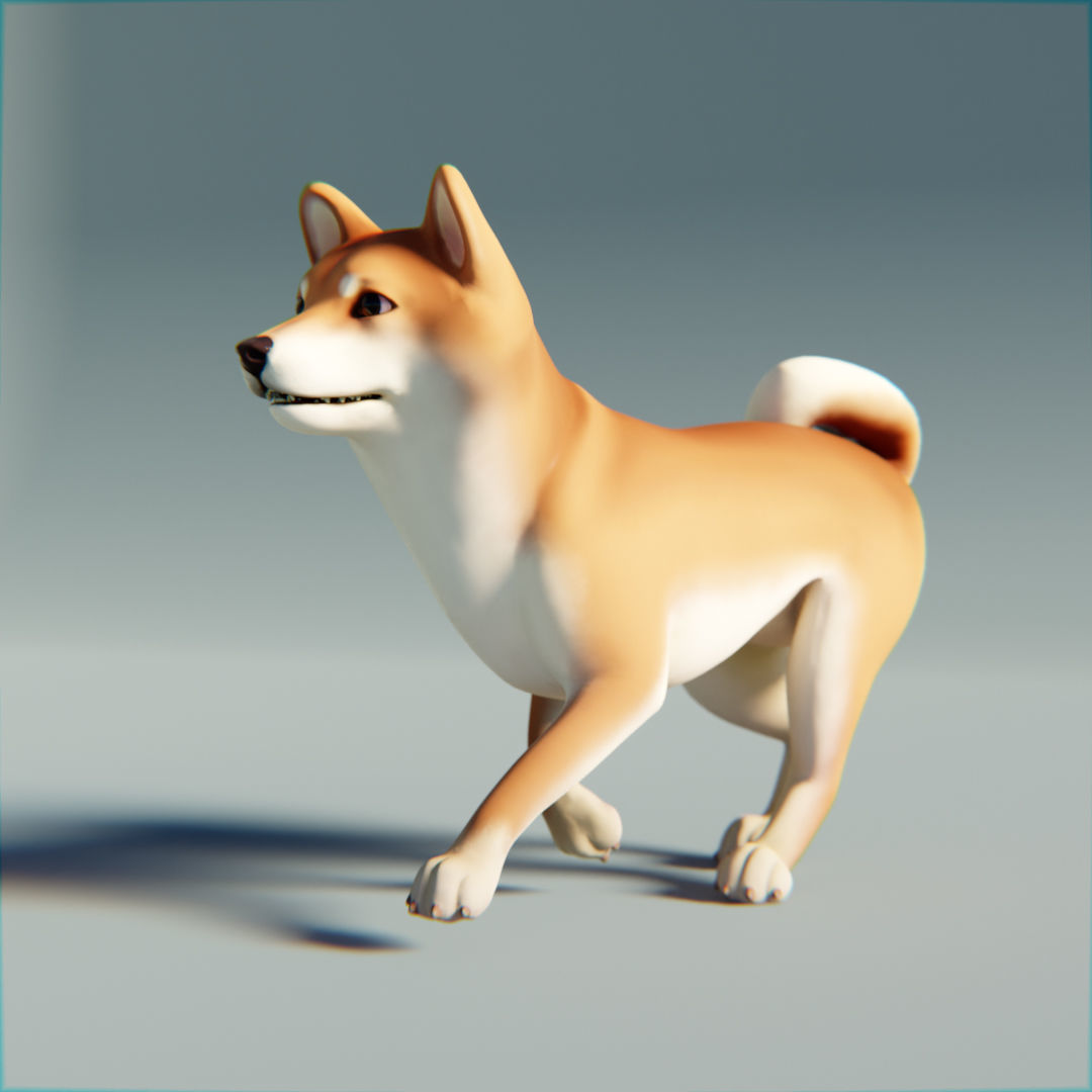 3D model Dog shiba inu VR / AR / low-poly | CGTrader