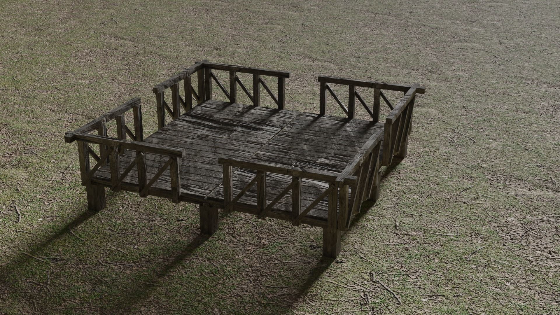 Medieval Platform free VR / AR / low-poly 3D model | CGTrader