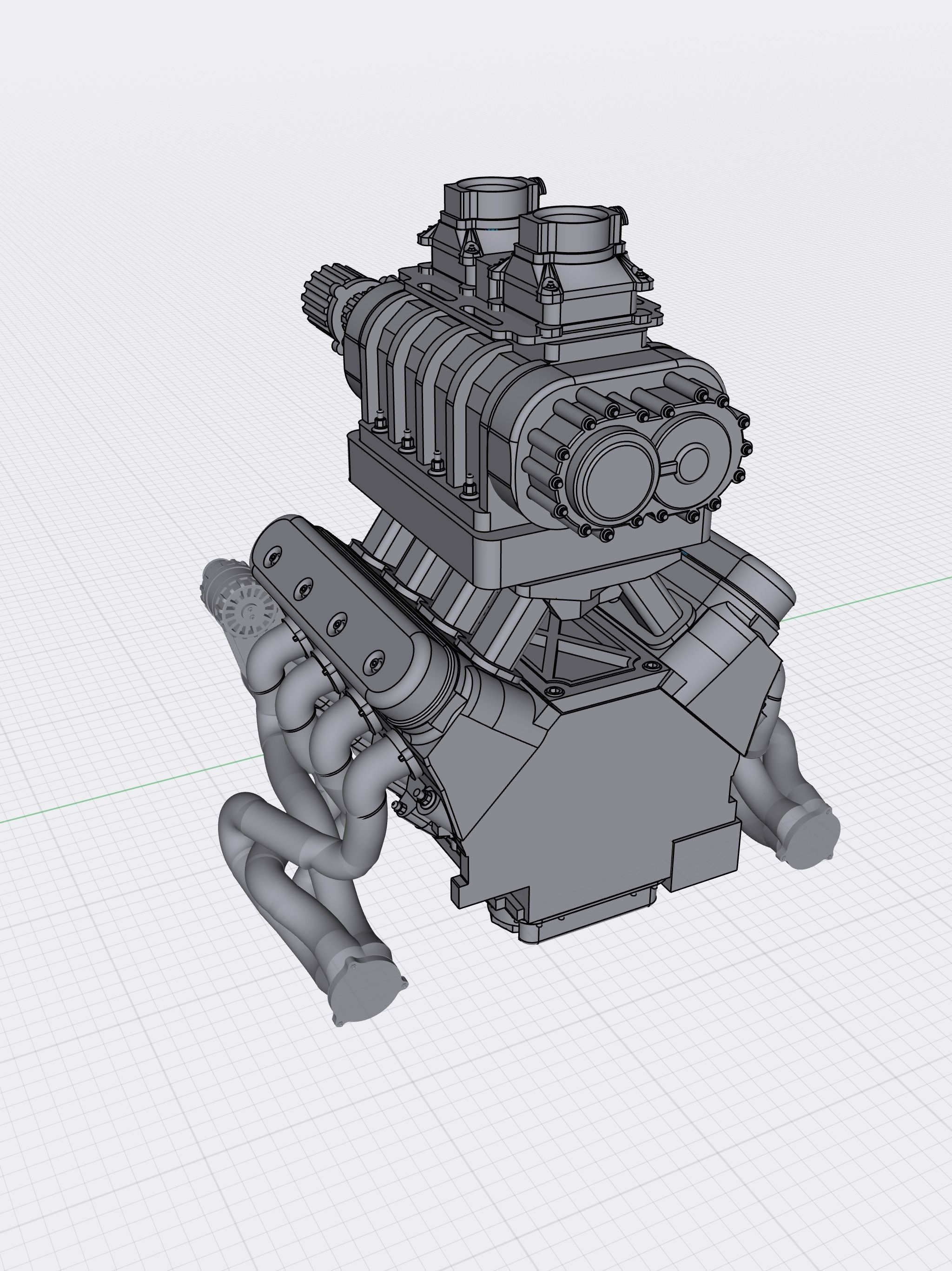 Roots Blown LSX with accessories 8 71 blower 3D model 3D printable ...