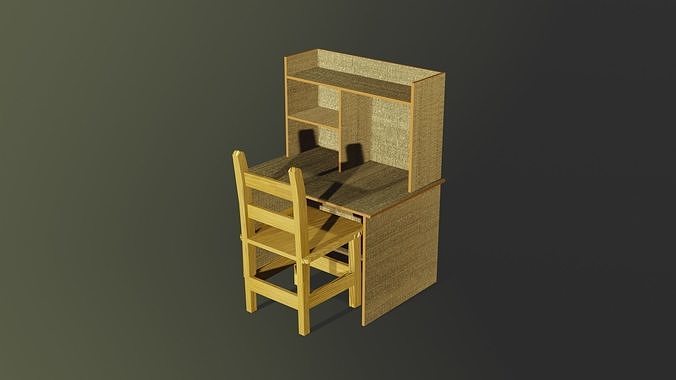 3d Study Table and Chair free VR / AR / low-poly 3D model | CGTrader
