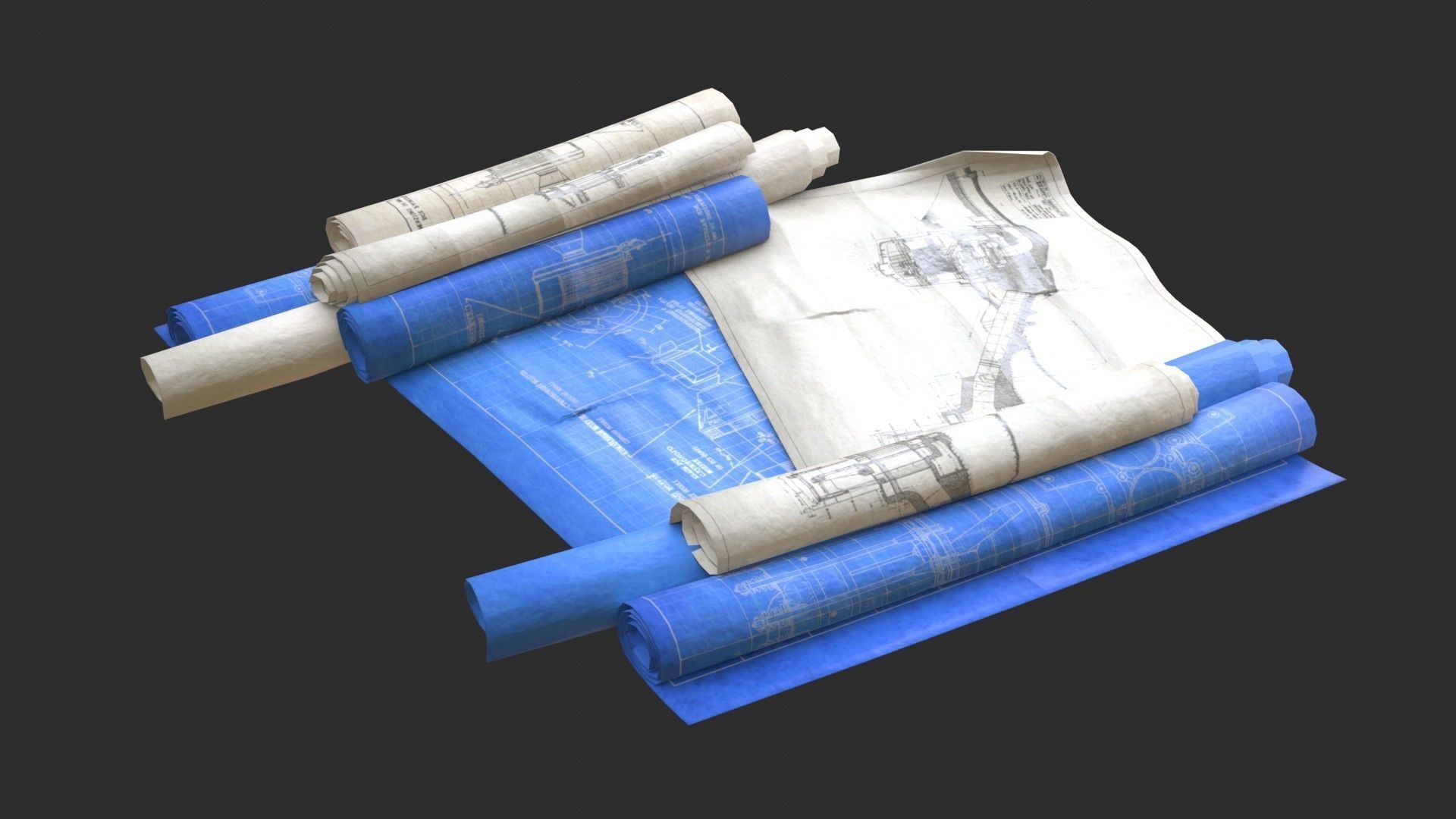 3D model Technical Blueprints VR / AR / low-poly | CGTrader