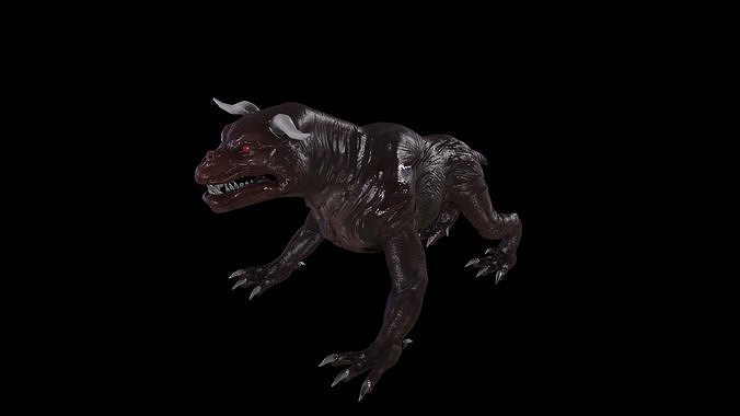 3D model mutant bull dog VR / AR / low-poly | CGTrader