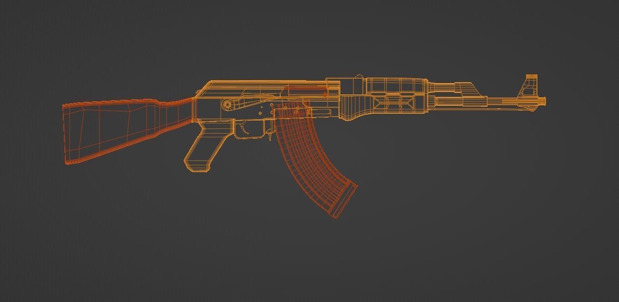 AK Weapon Model with Rigged Arms free 3D model rigged | CGTrader