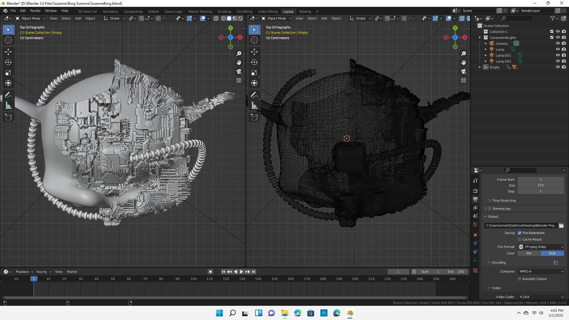 Blender Suzanne Star Trek Borg 3D model | CGTrader