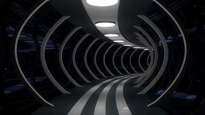 Sci Fi Tunnel 3D model | CGTrader