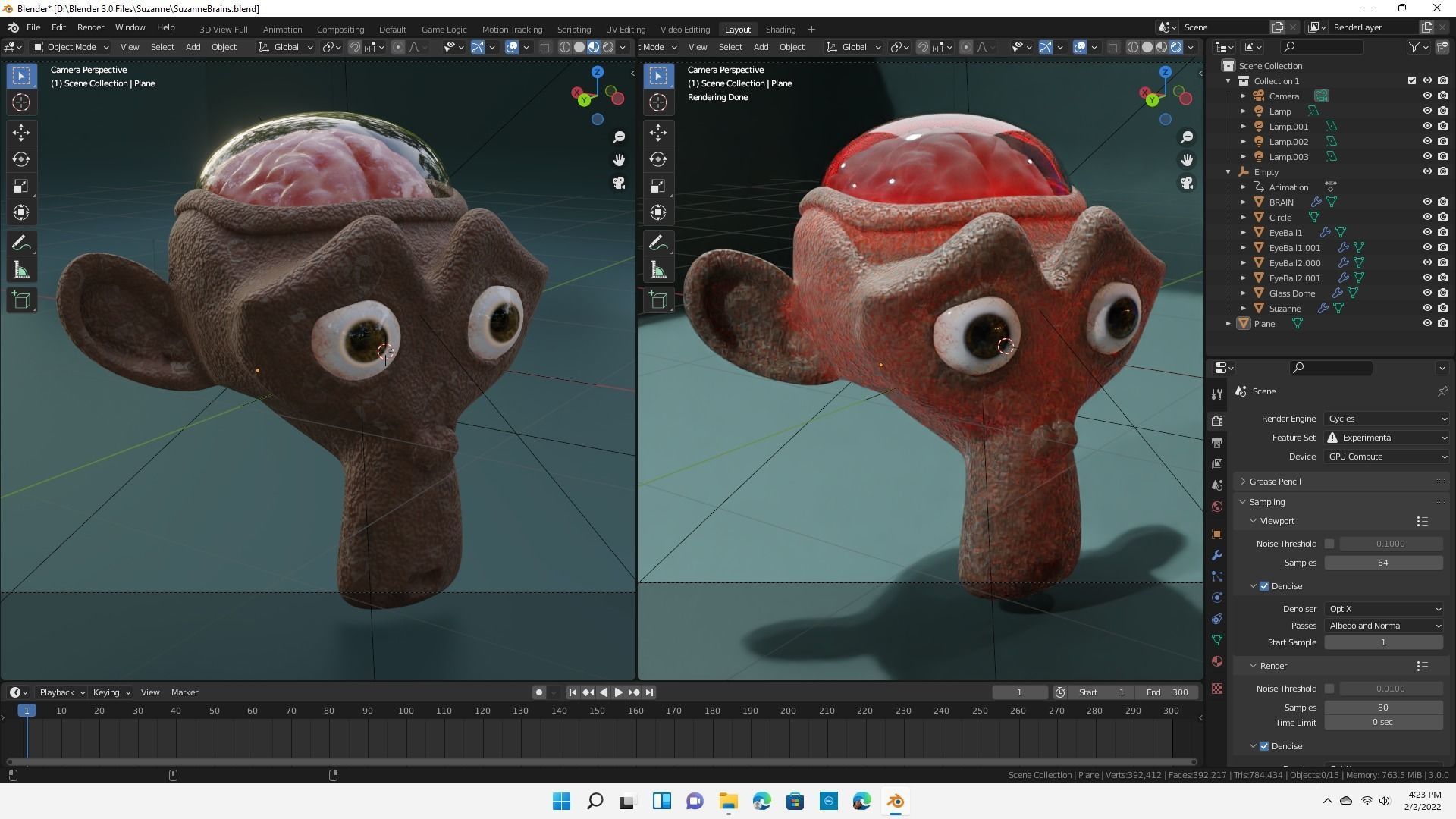 Blender Suzanne Brain Lab Monkey 3D model | CGTrader