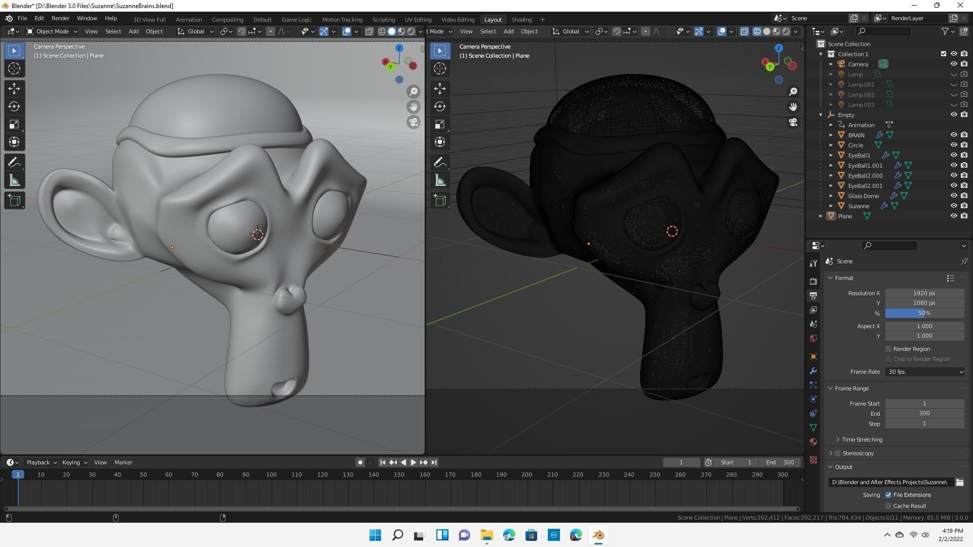 Blender Suzanne Brain Lab Monkey 3D model | CGTrader
